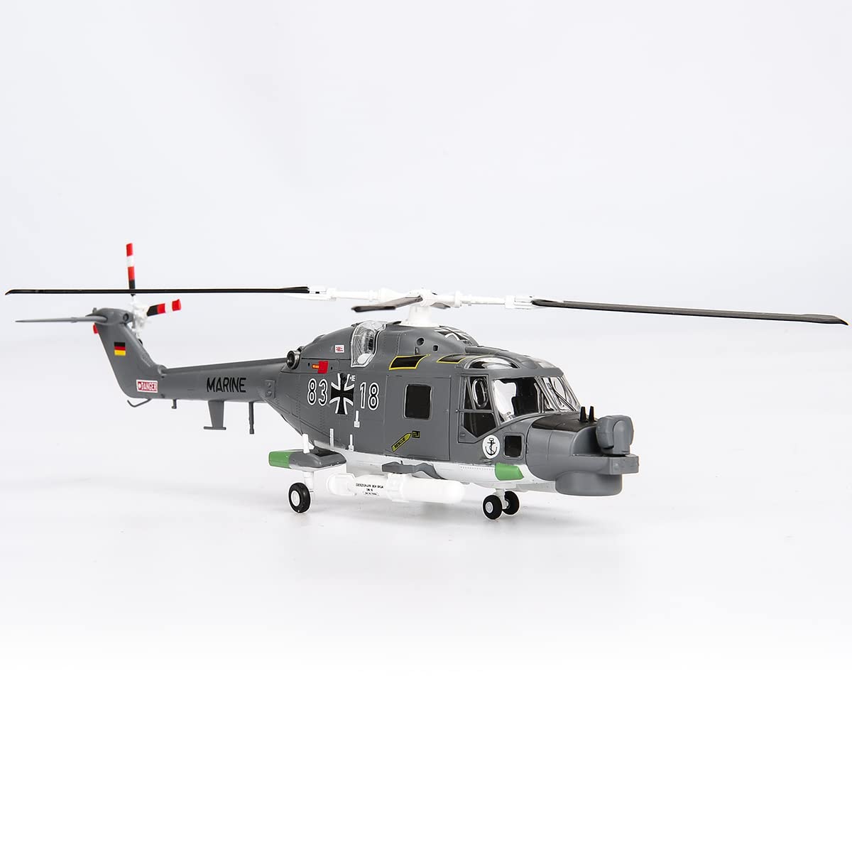RoofWorld 1/72 Scale Military Fighter Helicopter,German Navy Lynx MK88 Lynx Helicopter Aircraft Model Toy for Collection Gift