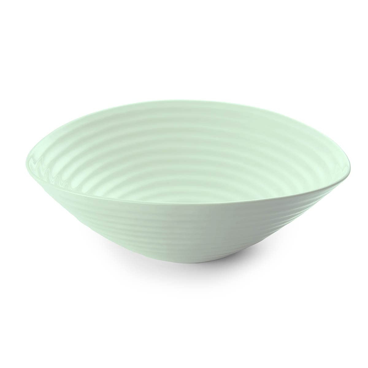 Portmeirion Sophie Conran Celadon Large Salad Bowl | 13 Inch Serving Bowl for Salad, Pasta, and Fruit | Made from Fine Porcelain | Dishwasher and Microwave Safe