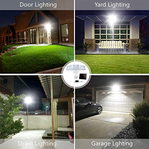 SOLLA 2000LM LED Solar Security Light Outdoor, Motion Sensor Outside Flood Light, 5000K Daylight White Waterproof Exterior Flood Lighting with 3 Adjustable Head for Yard, Driveway, Patio, Garage