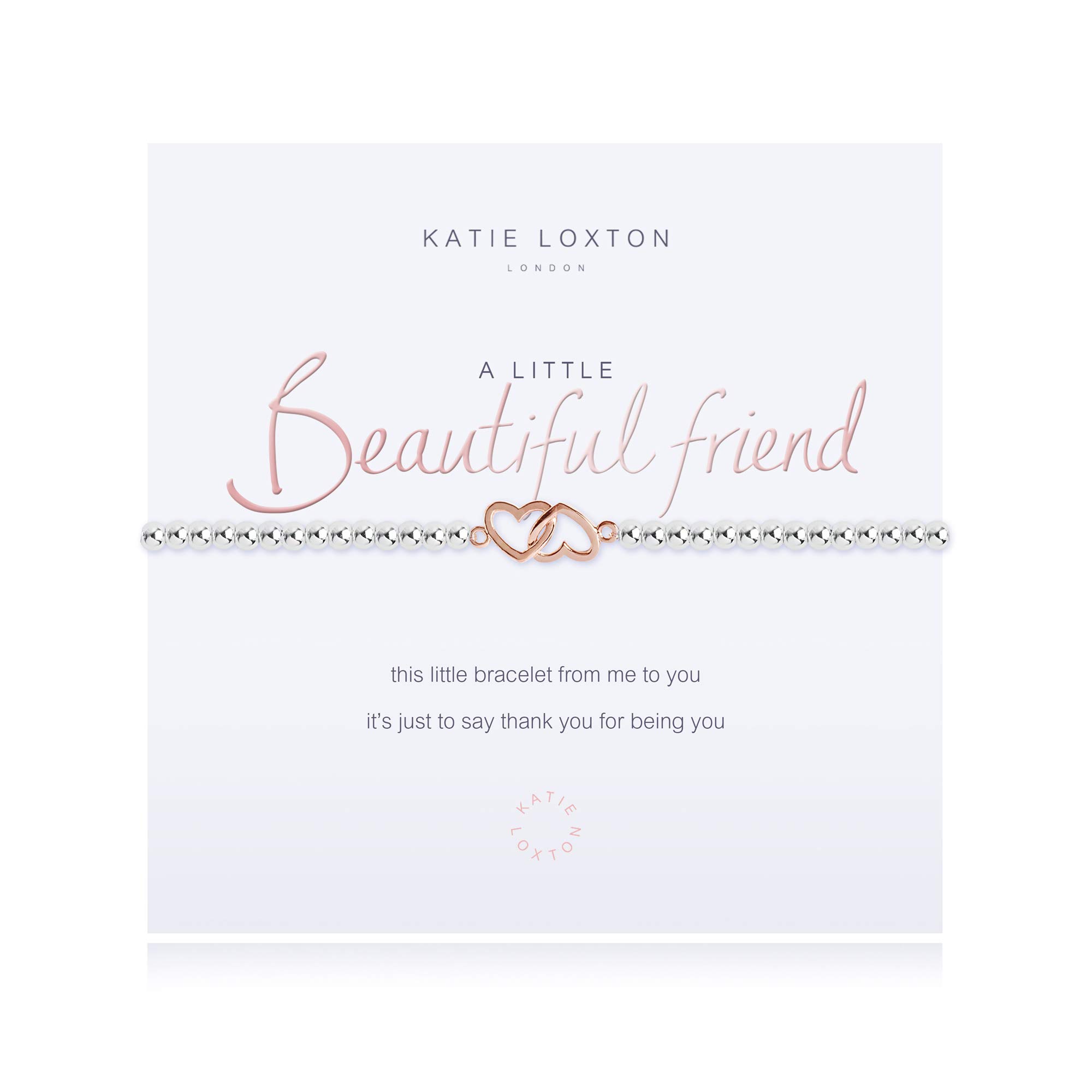 KATIE LOXTON A Little Beautiful Friend Silver Women's Stretch Adjustable Charm Bangle Bracelet