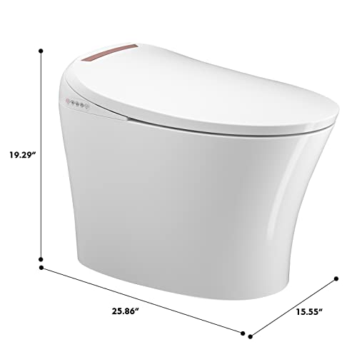 Smart Toilet, Bidet Toilet, Heated Seat, Integrated Multi Function, Tankless Toilet, Smart Bidet, Automatic Flushing, Remote Control, One Piece Toilet, Smart Toilet with Bidet Built In