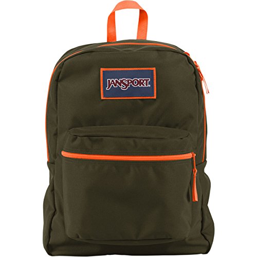 JanSport Overexposed Backpack - 1550cu in Green Machine/Fluorescent Orange, One Size