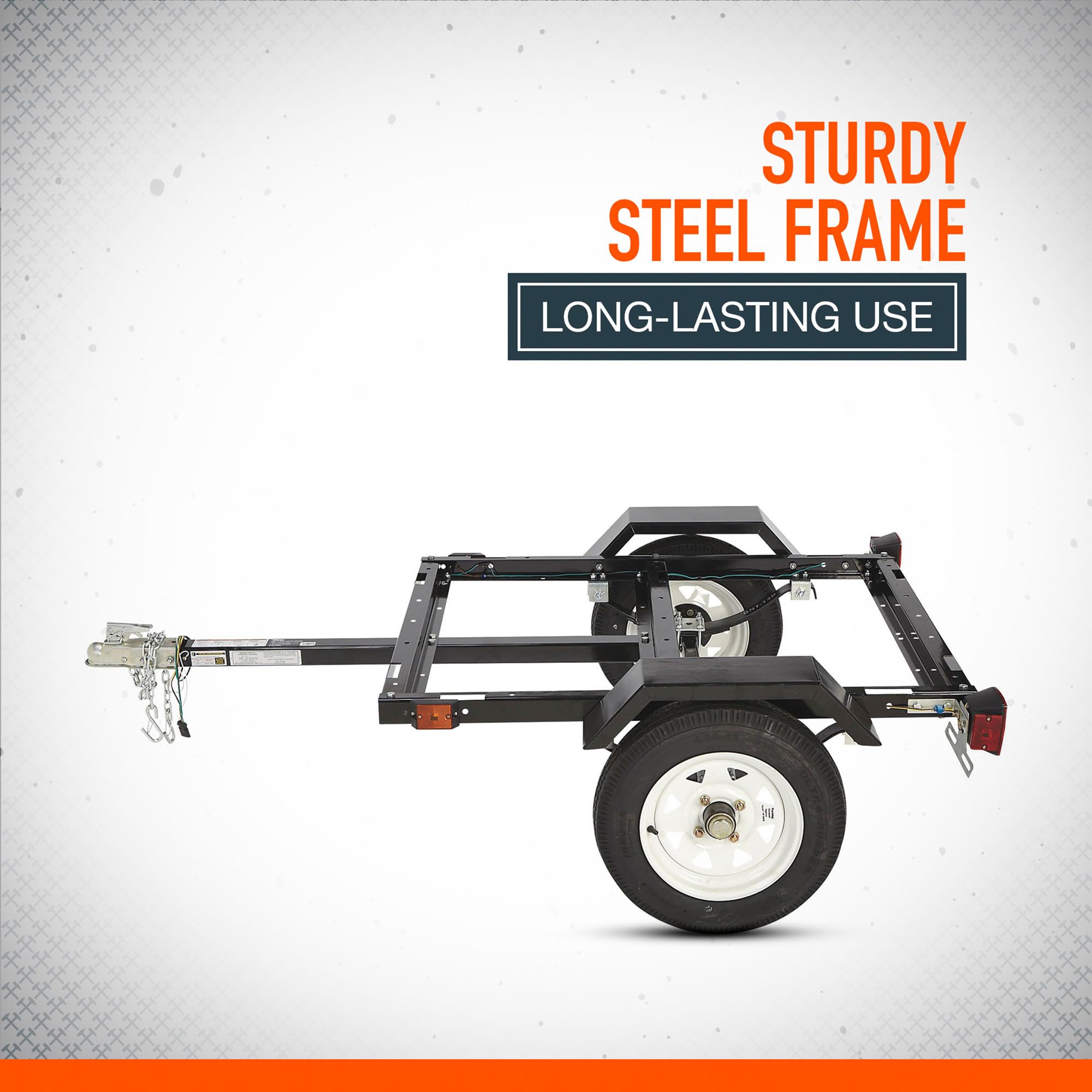 Ironton 40in. x 48in. Steel Utility Trailer Kit - 1060-Lb. Load Capacity