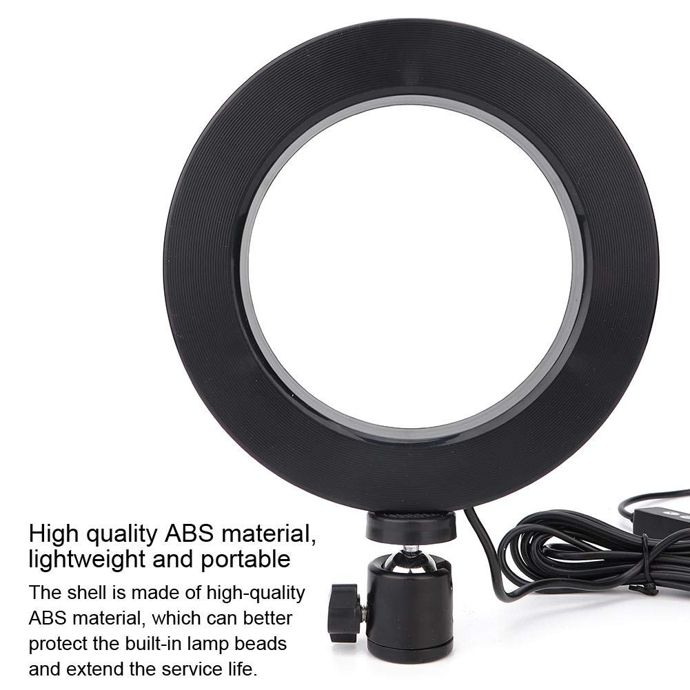 LED Live Streaming Ring Light Studio Photography Selfie Tattoo Fill Light for Photography Studio, Selfie, Live Broadcast, Product Shooting, Photography Fill Light (6.5 inches/Black)