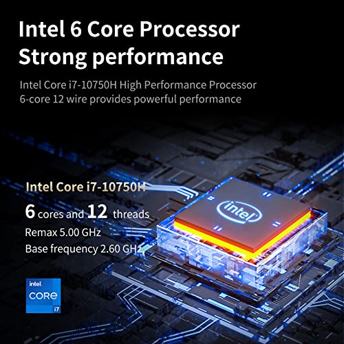 JUSTTHINK Home & Education Laptop, Windows 11 pro, 8GB RAM, 256GB SSD, Intel Processor, 720p Webcam, 2.4 & 5G WiFi Dual Band, Bluetooth 4.2, for Browsing, Homework and More (I7 10750H 16+1TB)