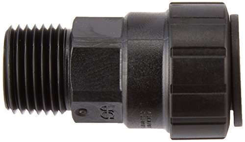 JG ProLock PSEI012024E Push-to-Connect Male Connector (10 Pack), 1/2" Cts x 1/2" Npt, Black, 10 Piece