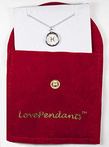 LovePendants 16-18" Necklace in White Swarovski Crystal with White Enameled COCKATOO Engraving in SterlingSilver