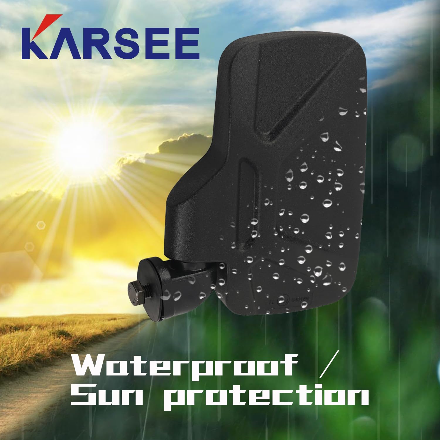 KARSEE UTV Side Mirrors Adjustable for 1.5" - 2" Roll Bar Cage Universal UTV Rear View Mirror Compatible With Polaris RZR Arctic Cat Honda Pioneer Yamaha Rhino Kawasaki Mule