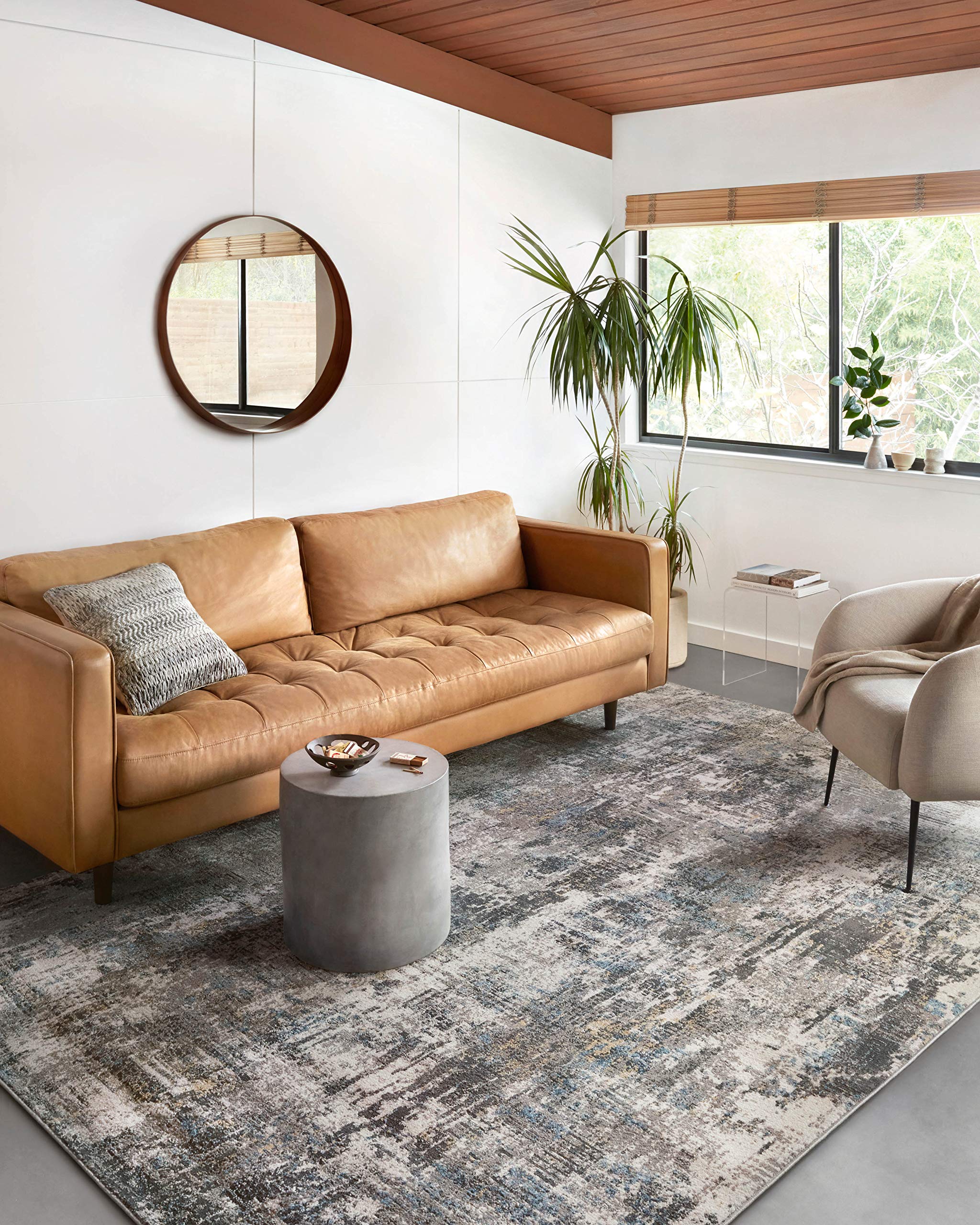 Loloi II Maeve Collection MAE-02 Slate/Mist 6'-7" x 9'-10" Area Rug