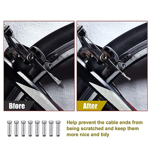 Universal Bicycle Transmission Line Bicycle Shift Derailleur Cable and Brake Cable Kit for Bicycle Mountain Road Bike Repair (Yellow)
