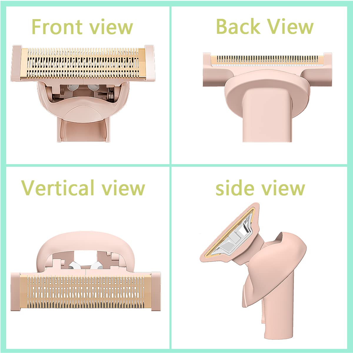 Razor Replacement Heads Compatible with Flawless Nu Razor, Body Replacement Head with Charger, Hair remover Replacement Head for Finishing Touch Razor for Women