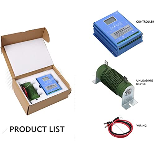 SSQUZA 6000W MPPT Hybrid Wind Solar Charge Booster Controller 12V 24V 48V Wind Generator Solar Panel Charger for Home Use Wind Turbine and PV Panel,48V