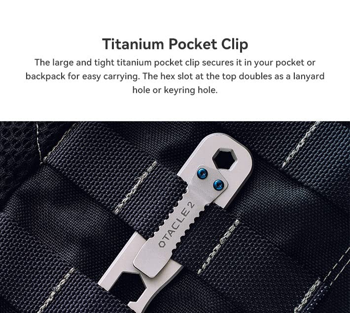 OKNIFE Otacle EDC Retractable Utility Knife, Box Opener Razor Knife with Otacle 2 EDC Ti Bottle Opener, Pry Bar