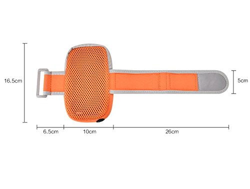 Jlyifan Hking Running Sport Gym Sweatproof Armband case for iPhone 11 / iPhone 11 Pro Max/Google Pixel 4 / 3a / Motorola One Zoom/Moto G8 Plus / G8 Play/Xiaomi Mi Note 10 / Redmi Note 8T (Orange)