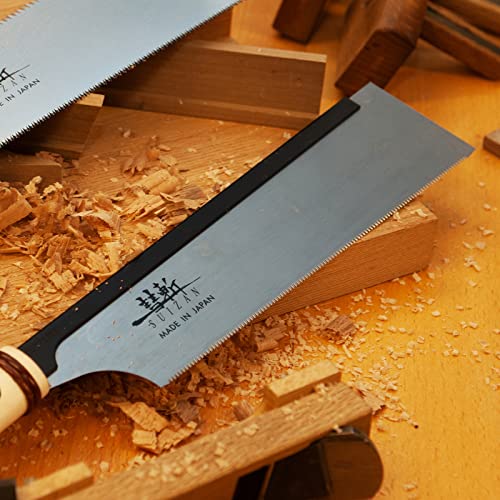 SUIZAN Japanese Pull Saw Hand Saw 9.5 Inch Dozuki Dovetail Saw for Woodworking tools Gifts