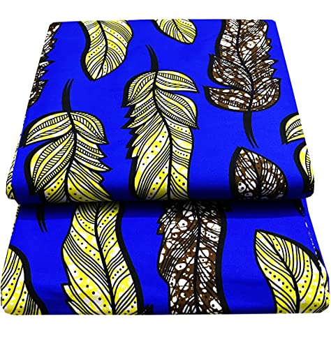 Vkceeool African Wax Print Fabric Ankara Style Cloth Fabric Kente Fabric 3 Yard (Fabric-A02)