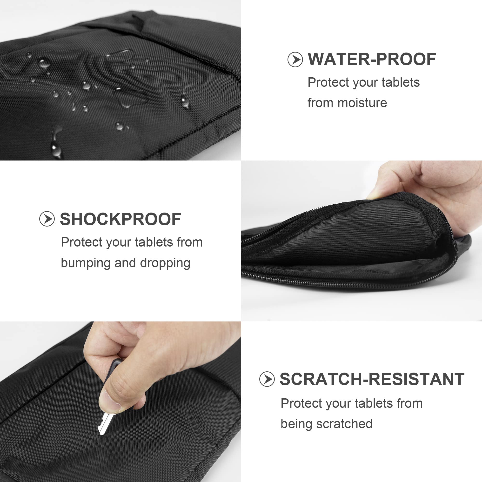 Tablet Sleeve Case for Microsoft Surface Pro 3, Laptop Sleeve Cover (Black-2)