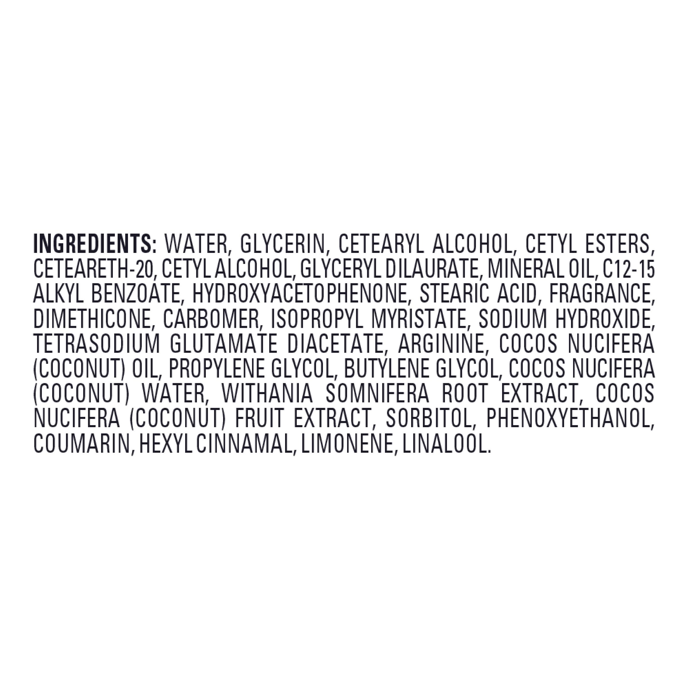 Jergens Hydrating Coconut Body Lotion, Hand and Body Moisturizer Hydrates Dry Skin Instantly, Infused with Coconut Oil, Dermatologist Tested, 16.8 oz