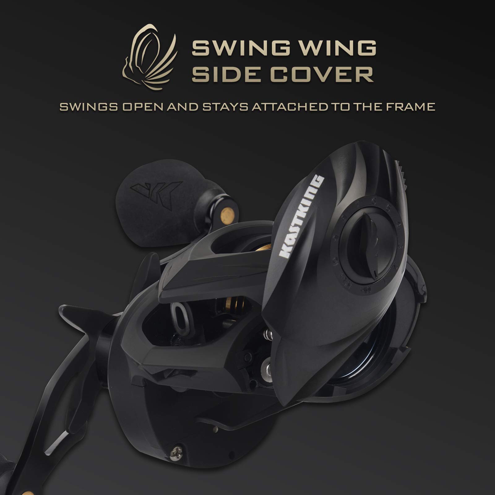 KastKing Valiant Eagle Baitcasting Reel, 8.1:1 Gear Ratio Right Handed Baitcaster Fishing Reel