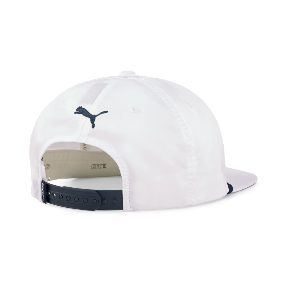 Puma Golf Men's Egrets Rope Hat, Bright White-Navy Blazer, One Size