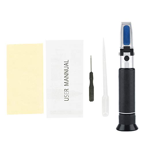Refractometer,3 in 1 Brix Refractometer Salinometer, Portable Food Sugar Salinity Gravity Meter Tester for Measuring Sugar Content in Fruit, Honey, Maple Syrup and Other Sugary Drink, Refractomet