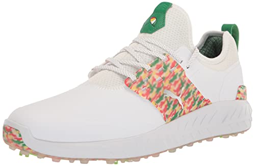 PUMA Men's Ignite Articulate Palmer Camo Golf Shoe, White Silver/Amazon Green, 11.5