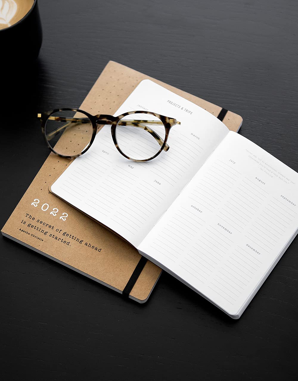 Letts Eco Writers A6 Week to View 2022 Brown Kraft Diary