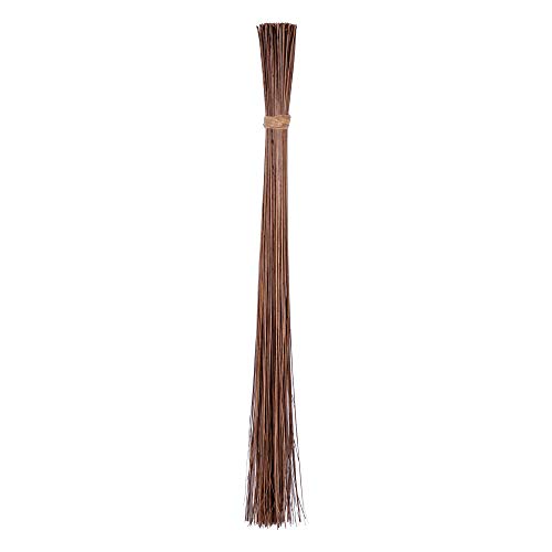 SN SKENNOVA - 1 Piece of 32 inch Multi-Surface Sturdy Outdoor Authentic Coconut Leaf Broom Asian Heavy Duty Broom Thai Natural Coconut Leaf Broom (Country Rustic)