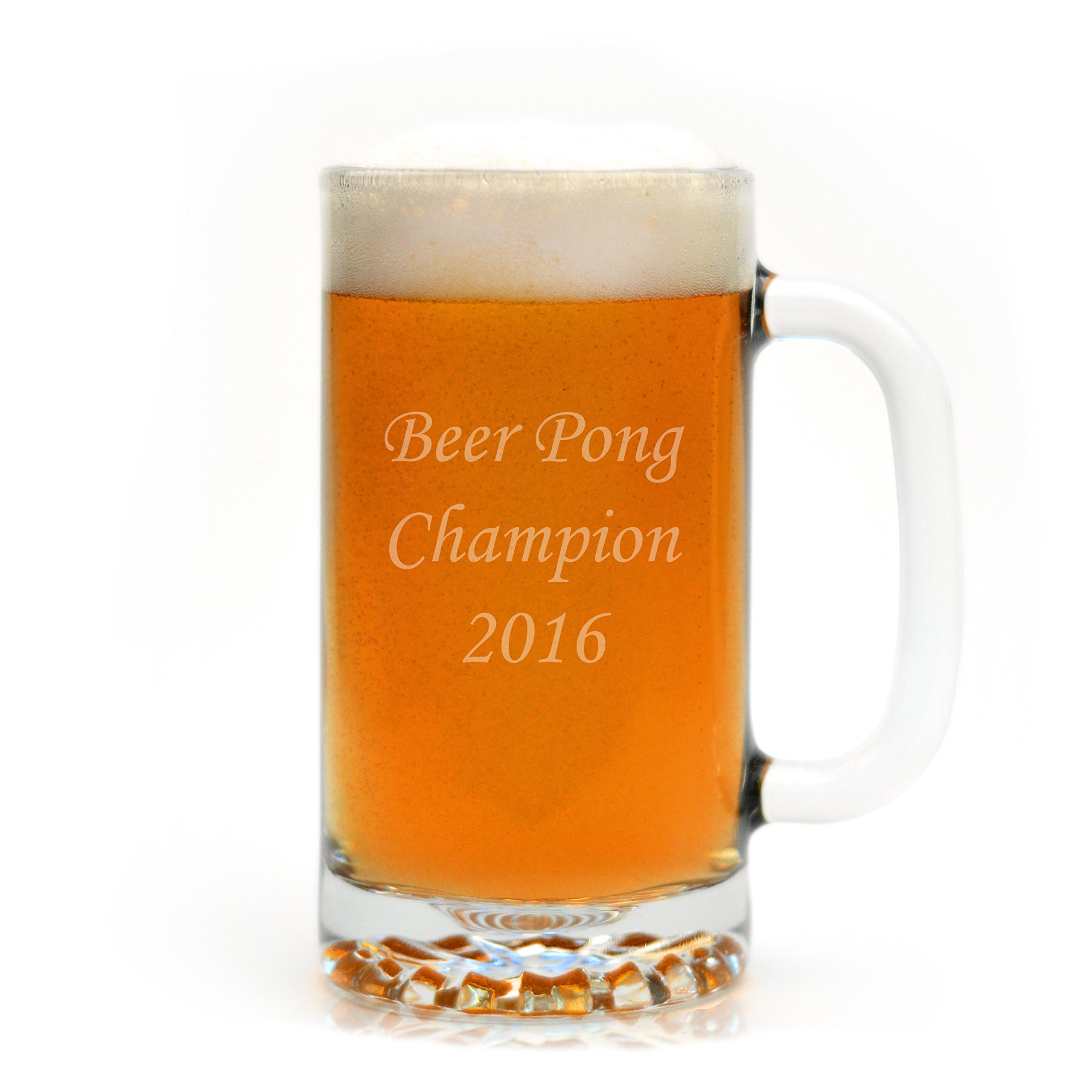 Personalized 16 oz. Beer Mug Engraved with Your Custom Text