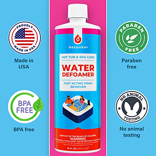 Spa Defoamer for Hot Tub & Hot Tub Foam Eliminator, Spa Anti Foam for Hot Tub Owners to Keep Spa Foam Down & get Foam Out, HotTub Foam Reducer & Spa Bubble Remover (1- Pint)