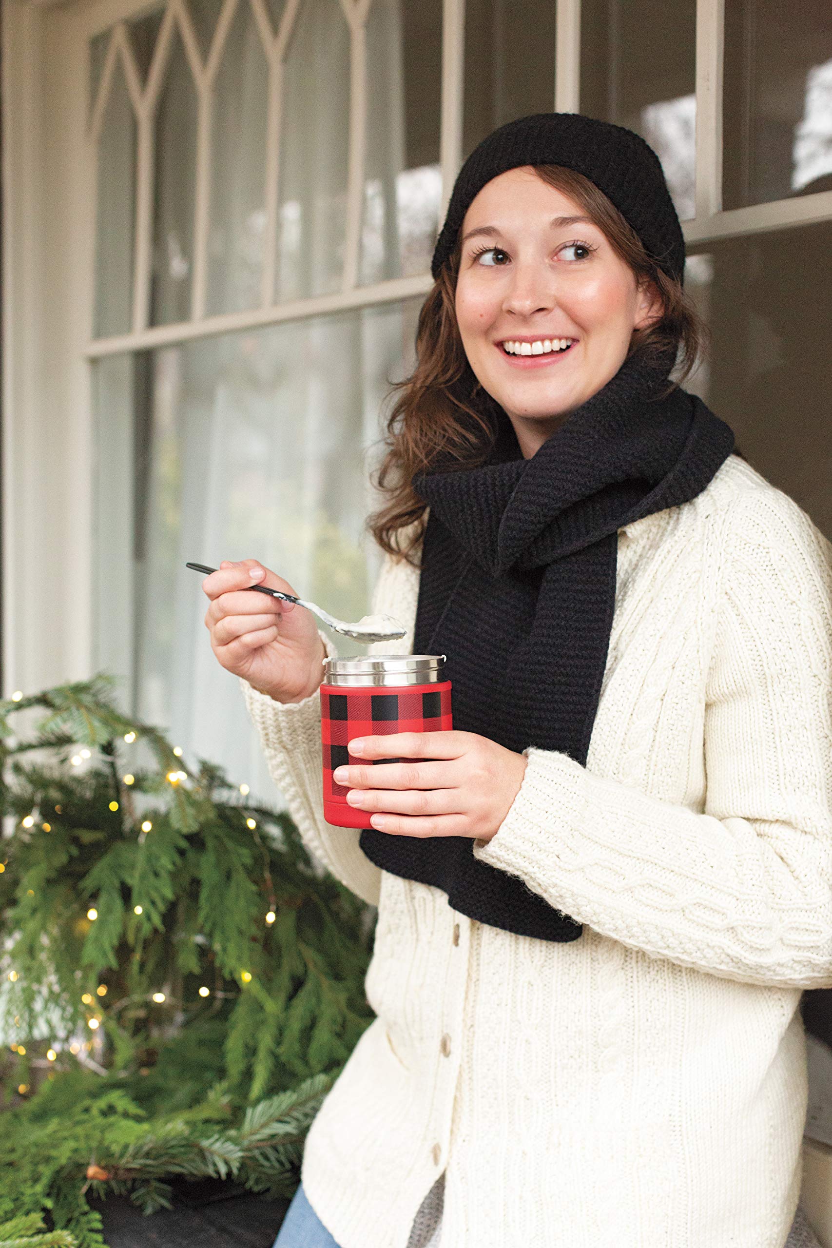 Now Designs Jar Roam Sm Buffalo Check Food Thermos, Small