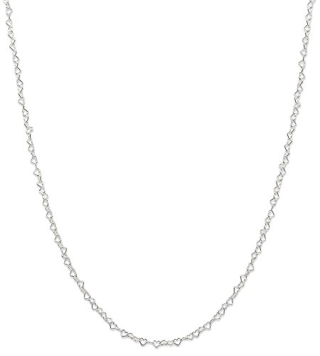 IceCarats 925 Sterling Silver 3.5mm Heart Love Link Chain Necklace 20 inch