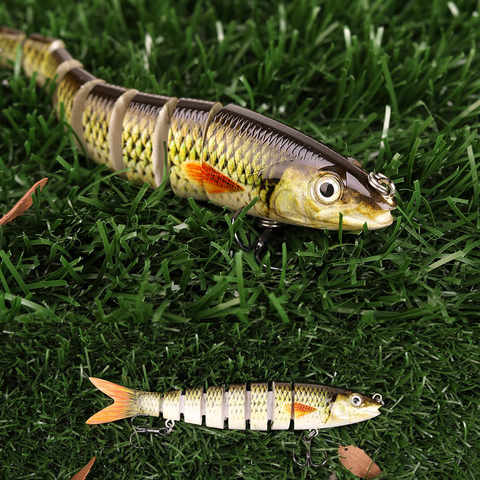 Pumowu Fishing Lures Set, Multi-Stage Bait ,Slow Sinking Bionic Bait , Freshwater Saltwater bass Bionic Bait bass, Men's Fishing Gift