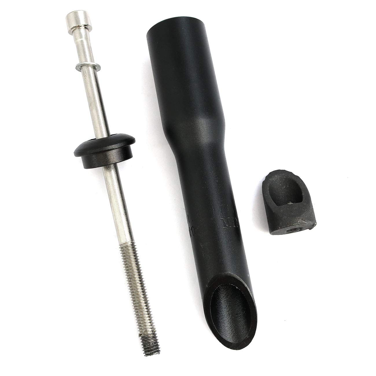 LQ Industrial Bike Fork Stem Extender 22.2mm/0.87inch Black Aluminum Alloy Road Mountain Bike Bicycle Stem Riser Adapter for 1 1/8" Threadless Steerer Tubes
