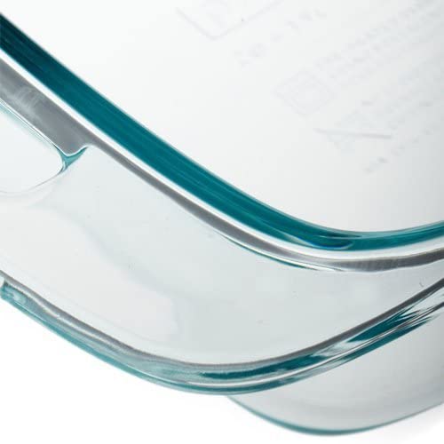 Pyrex Easy Grab 2-Qt Glass Casserole Dish with Lid, Tempered Glass Baking Dish with Large Handles, Dishwashwer, Microwave, Freezer and Pre-Heated Oven Safe