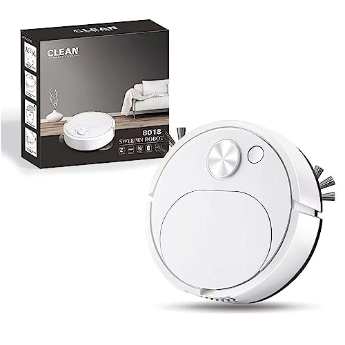Thin Robot Hoovver, Rechargeable Mini Robot Vacuum Cleaner, Floor Cleaner Robot with Charging Cable Multifunctional Sweeping Robot for Home Cleaning