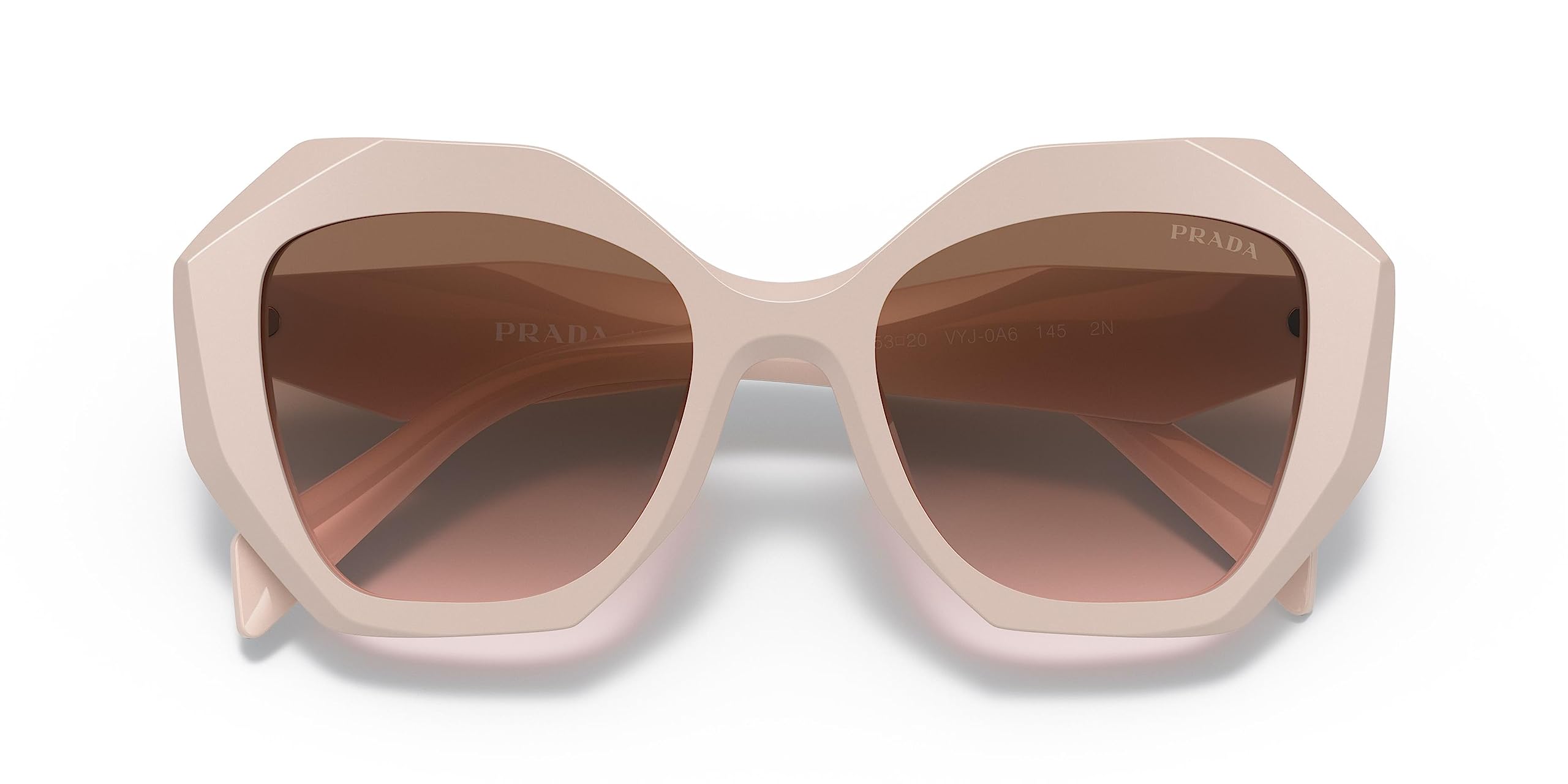 Prada PR 16WS Women's Sunglasses Powder/Brown Gradient 53