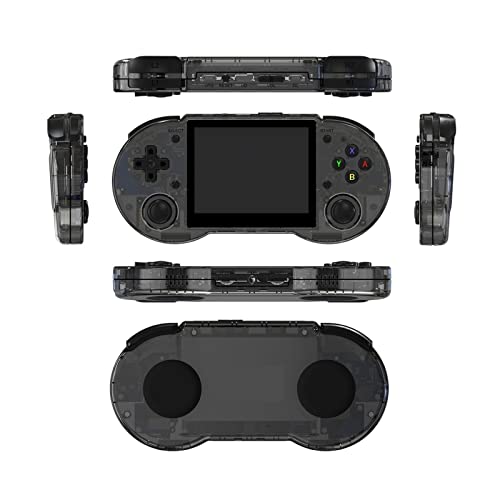 Retro Game RG353P Handheld Video Game Console 3.5 Inch IPS Screen RK3566 with WiFi Android Li-nux TV Out Retro Games Player Box (Size : 128G 25000 Games, Color : Black with Bag)