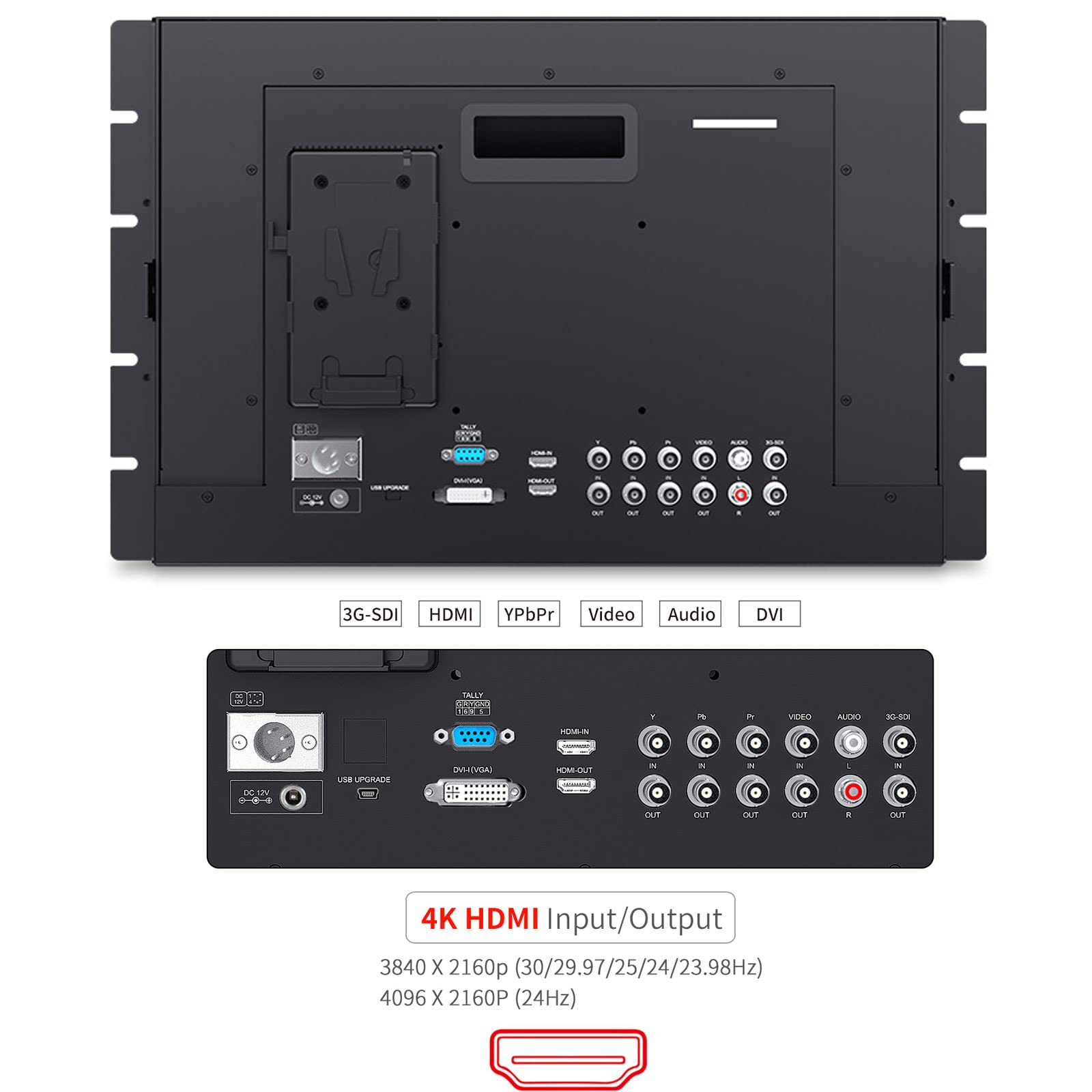 SEETEC P173-9HSD-RM 17.3" Rack Mount Broadcast LCD Monitor with 1920Γ1080 3G-SDI HDMI AV YPbPr