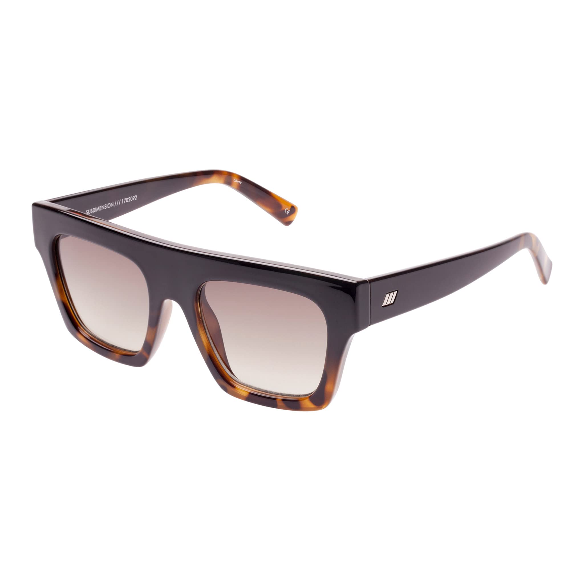 Le Specs Women's Sub Dimension Sunglasses, Black Tortoise/Khaki, One Size