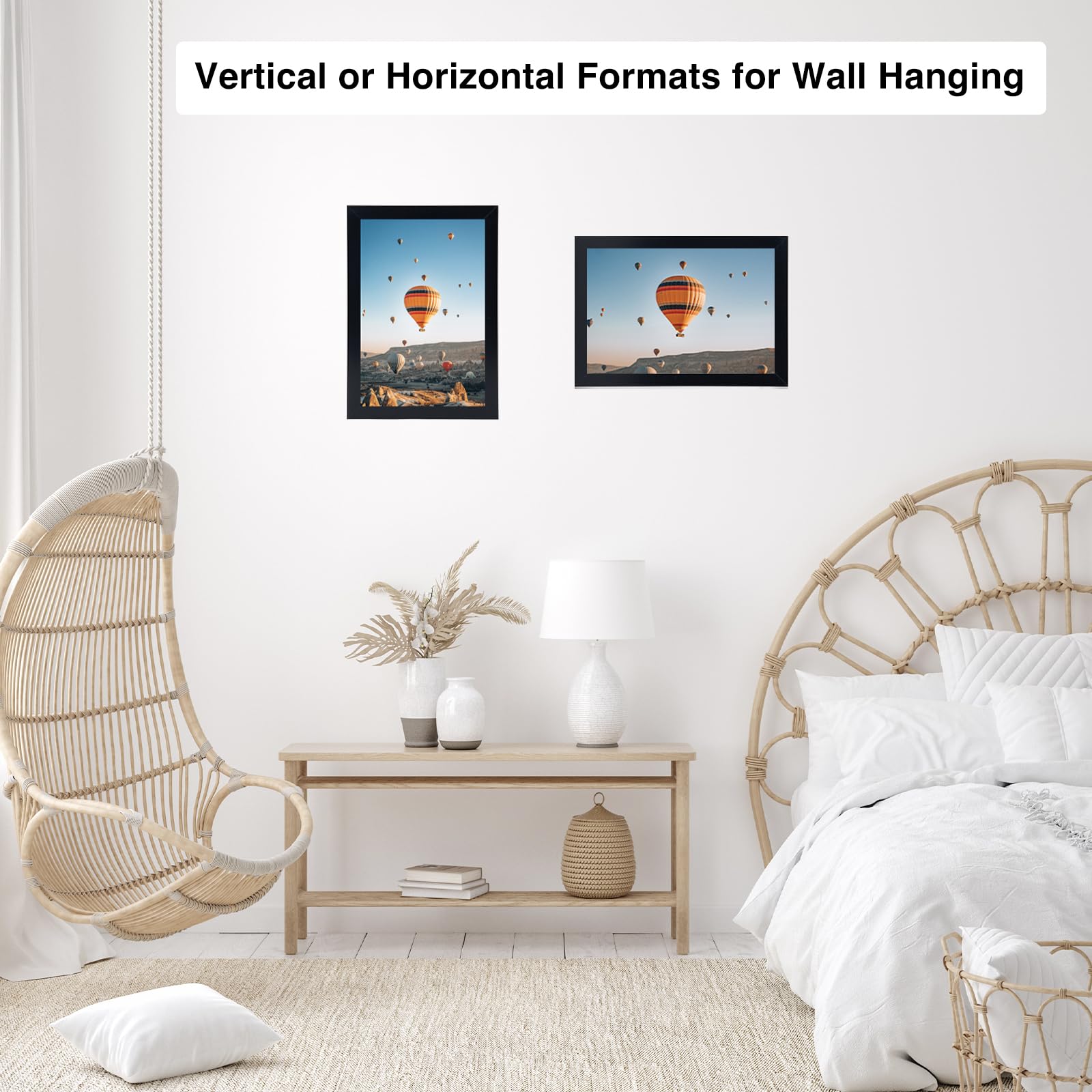 JCJMY 11x14 Picture Frame Set of 2 Rustic White for Wall Hanging- Wall Mounting Horizontally or Vertically, 11 x 14 Wall Gallery Poster Photo Frame for 11 by 14 Photo,2 Pack, Rustic White