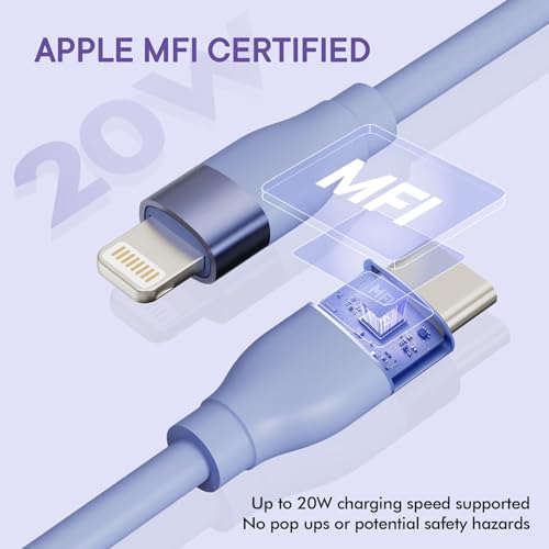 iPhone Charger [Apple MFi Certified] 3pack 10FT Long Lightning Cable Fast Charging High Speed Data Sync USB Cable Compatible iPhone 14/13/12/11 Pro Max/XS MAX/XR/XS/X/8/7 Plus and More(Black White)