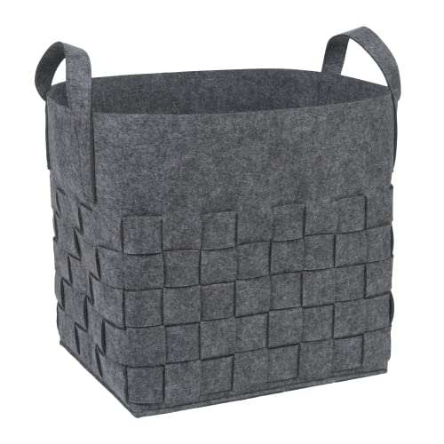 Trend Lab Light Gray Woven Storage Basket Organizer for Baby Nursery and Changing Table Accessories, 12 in x 6 in x 8 in