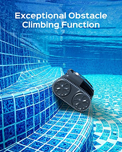 WYBOT High-end Cordless Wall Climbing Robotic Pool Cleaner with APP Mode, Smart Mapping Tech, Lasts 180mins, Automatic Pool Vacuum Robot with Powerful Suction, Fast Charging Fit for Inground Pools