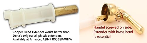 Trim Kit for 2-handle Shower Valve, Fit Delta Washerless Shower, Polished Brass Finish -By Plumb USA 38822