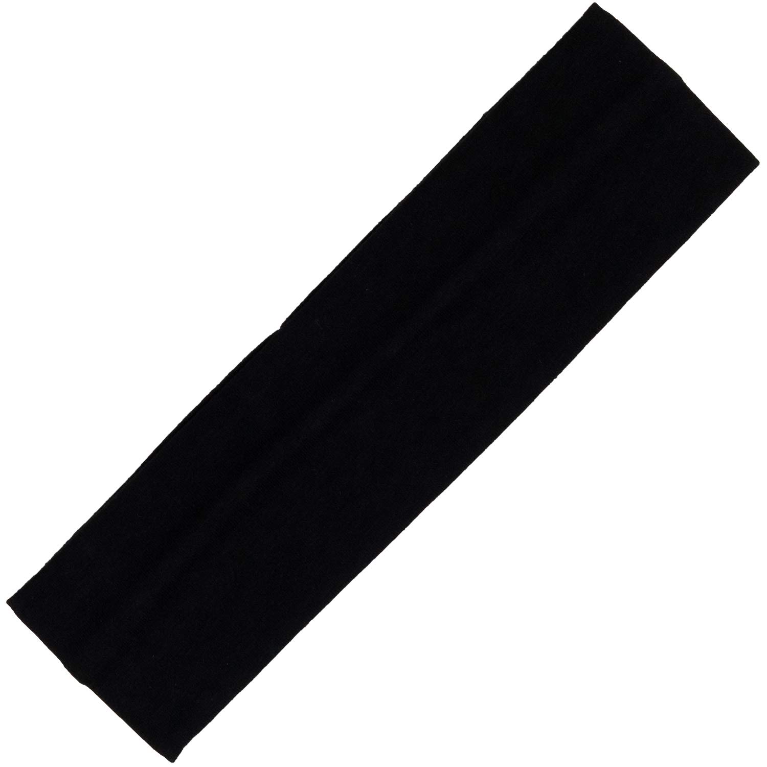 Kenz Laurenz Soft and Stretchy Elastic Cotton Headbands, Pack of 12, Available in LOTS of COLORS (12 Black)