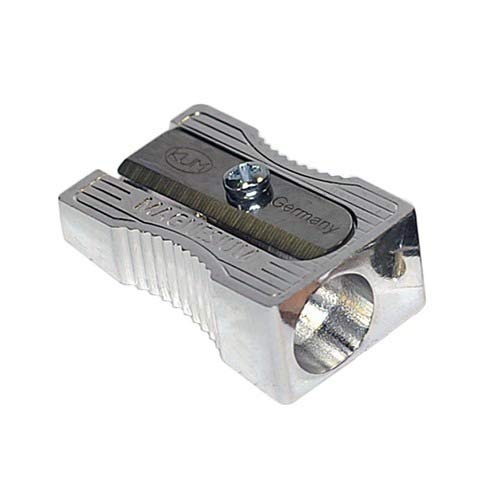 Kum 400-1 Magnesium Alloy Metal 1-Layer Steel Blade Wedge Sharpener For Pencils, Finger Grooves.Creates A Clean Cut And Precisely Fine Pointed Pencil Tip.