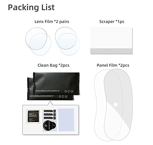 Protective Film For Face Screen + Lens Film For VR Eyewear, HD Anti Scratch Sweat-proof Soft Film Accessories