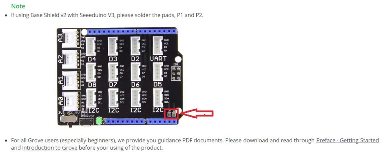 Iunius Seeed Studio Base Shield V2 with 16 Grove Connectors Analog Digital UART I2C for Sensors and LEDs Onboard Power Toggle Switch