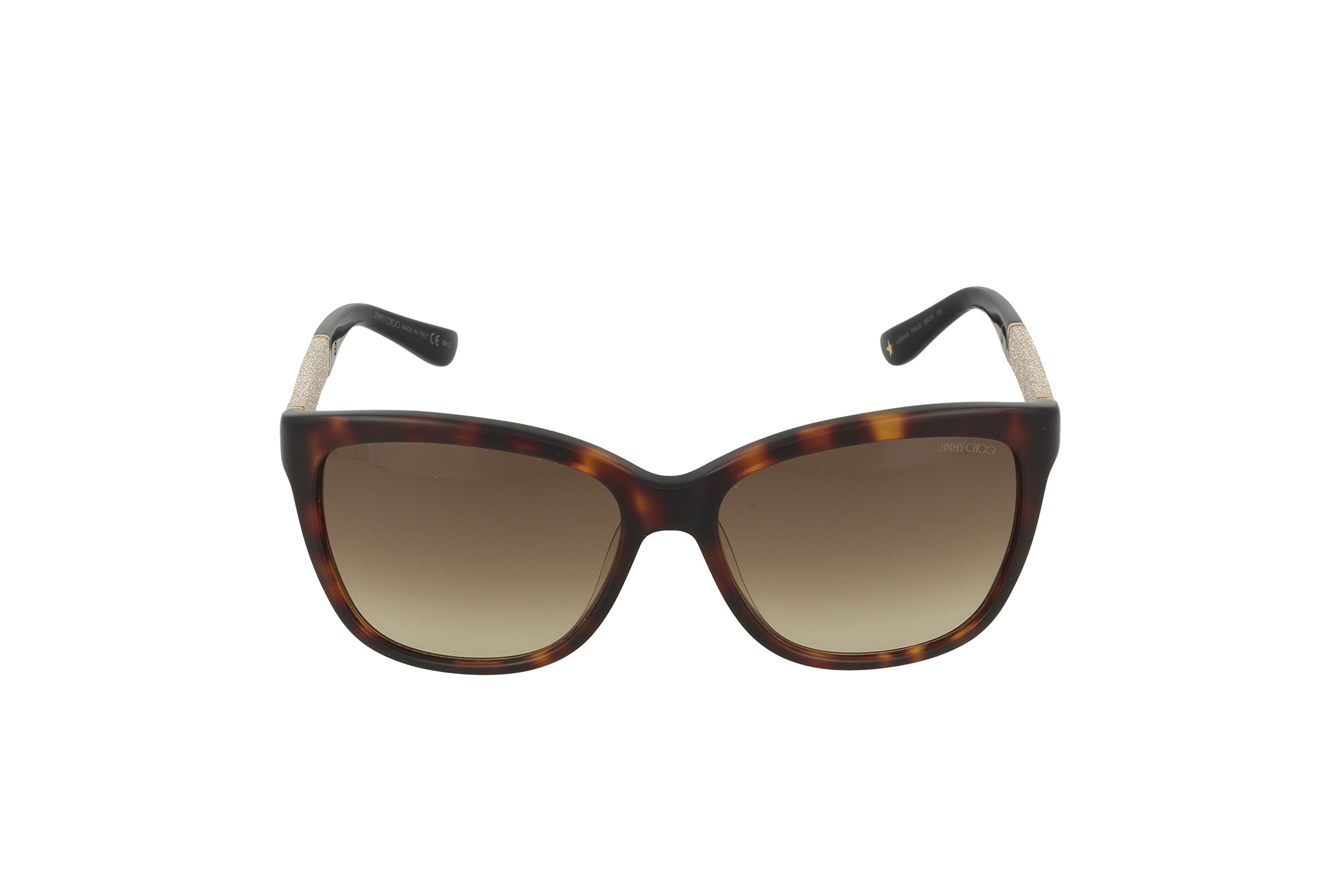 Jimmy Choo Cora/S Sunglasses - 0FA5 Dark Havana (JD Brown Gradient Lens) - 56mm
